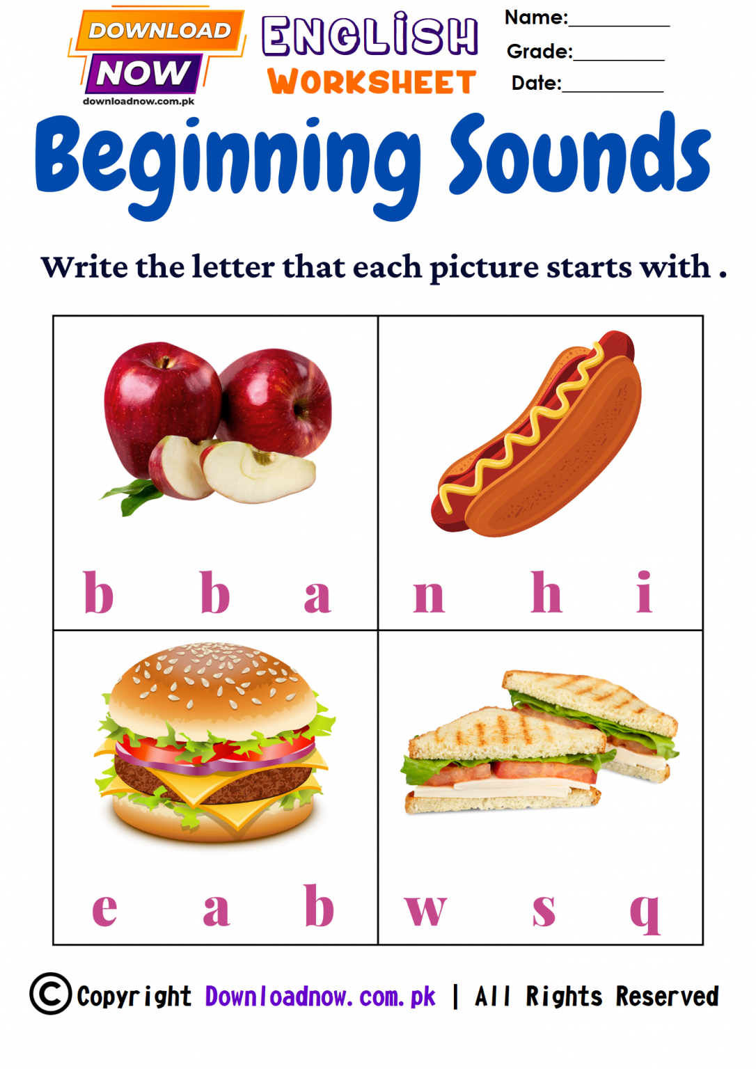 Circle the Beginning Sound d - Free Printable Worksheets