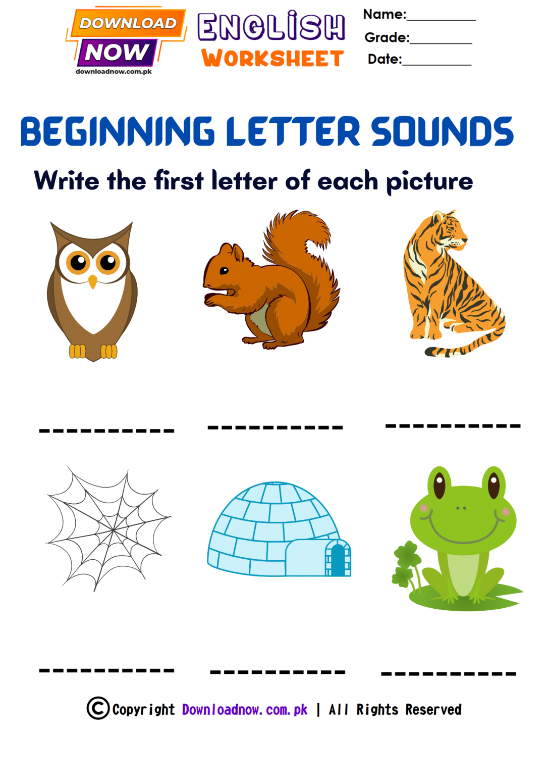 d-Beginning Letter Sounds - Free Printable Worksheets