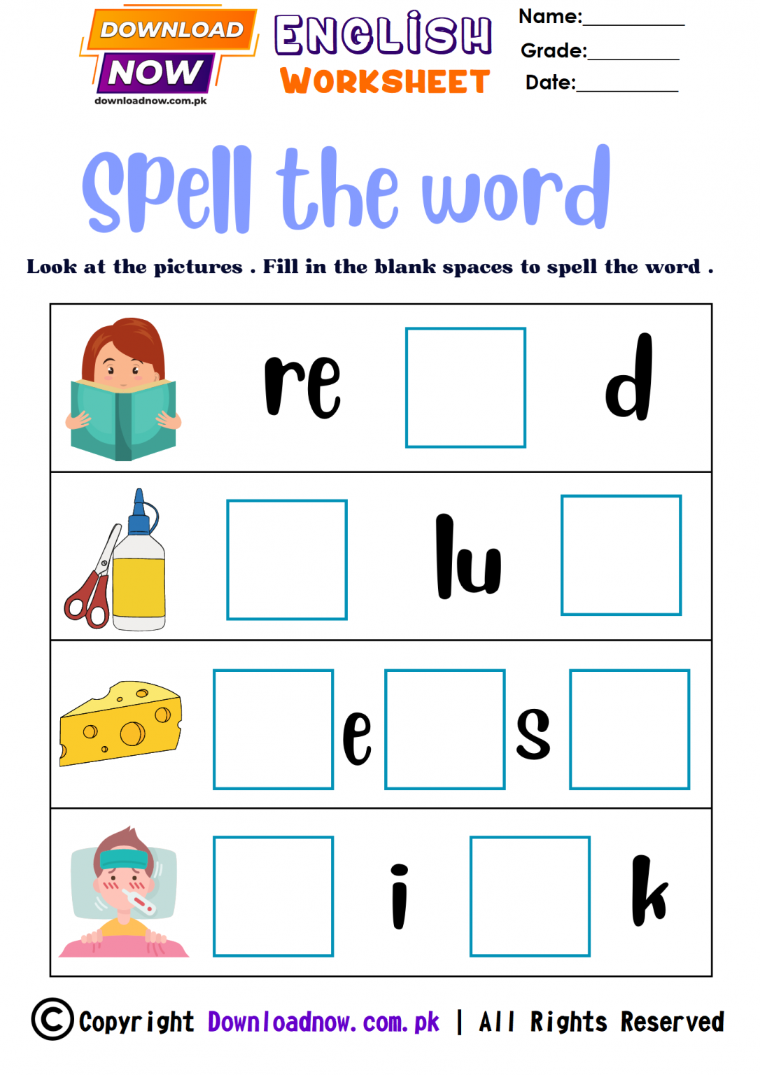g-Spell phonetically with digraphs - Free Printable Worksheets